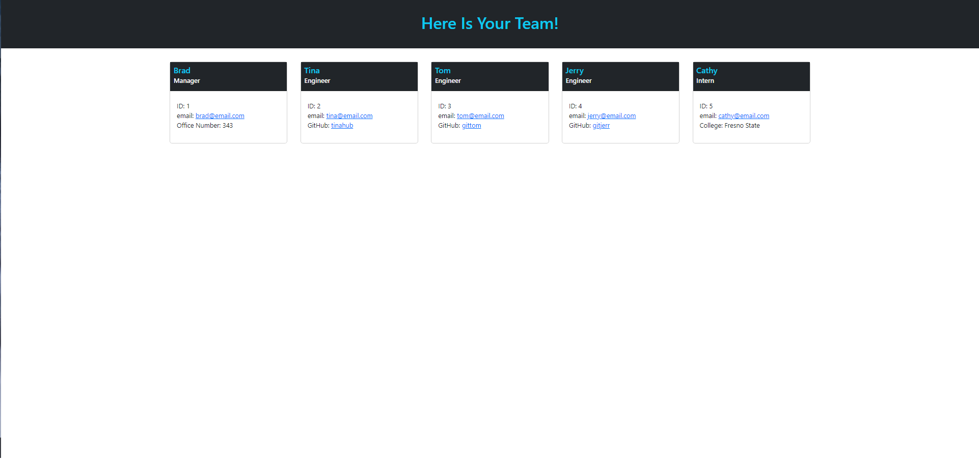 GitHub - stmaddox/team-profile