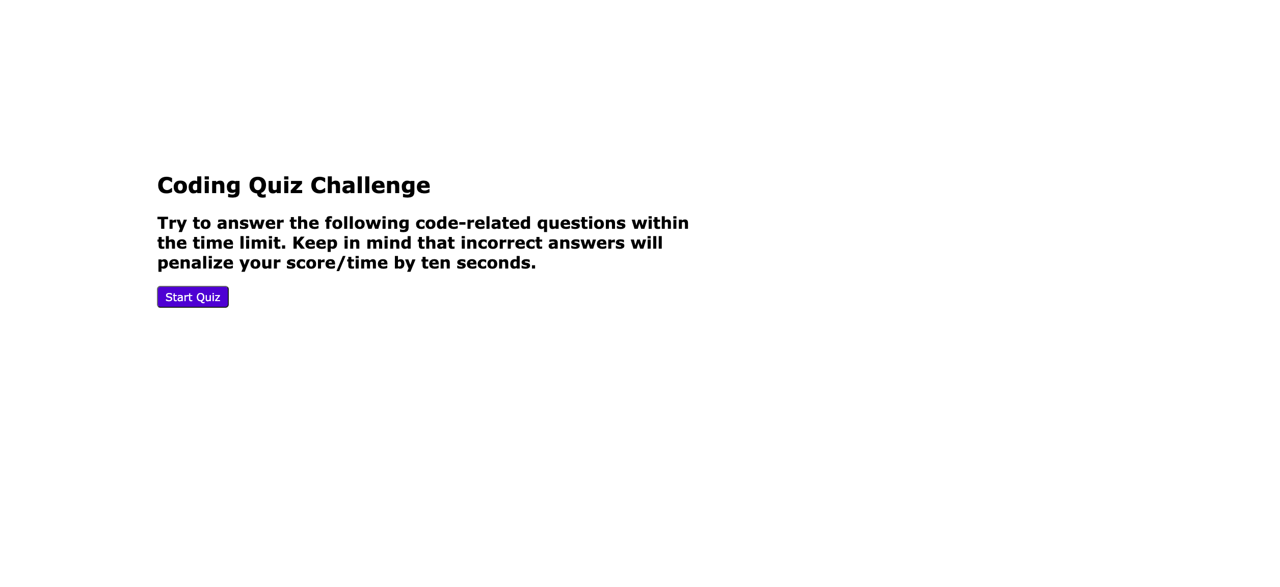 GitHub - seanmgrant/Timed-Code-Quiz