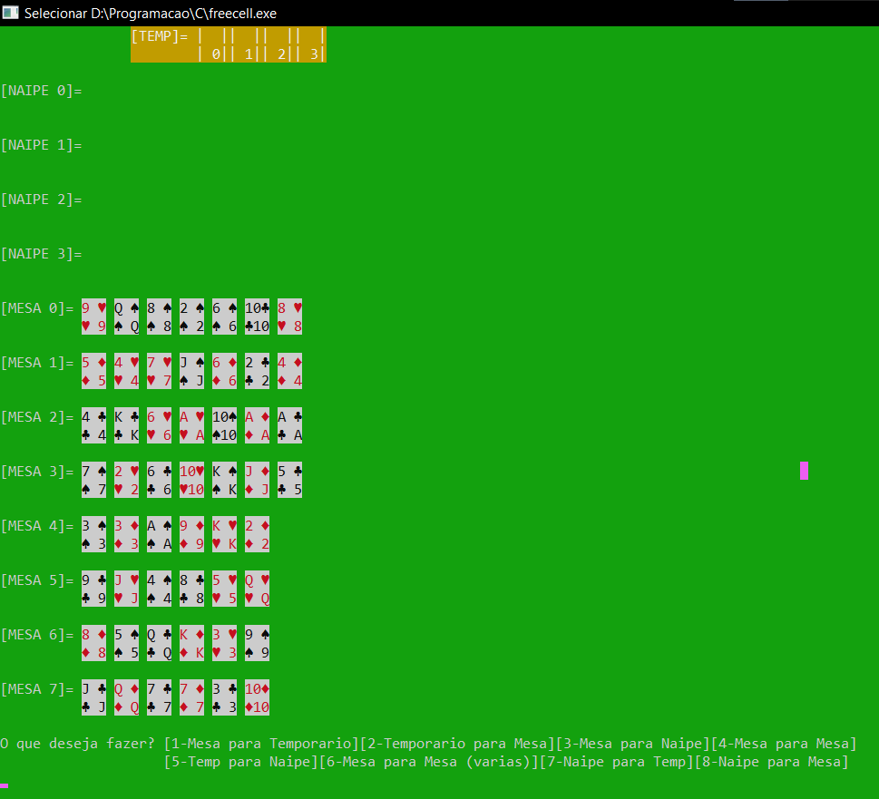 GitHub - RyanMazzeu/FreeCell-em-C: FreeCell é um jogo de cartas no ...
