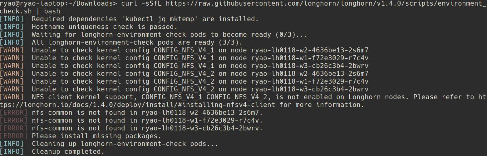 Bug Environmentchecksh Does Not Handle Differnt Kernel Versions In Cluster Correctly · Issue