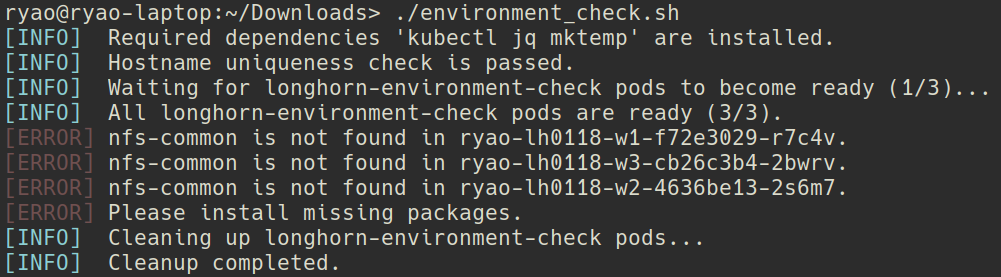 [BUG] environment_check.sh does not handle differnt kernel versions in cluster correctly · Issue ...