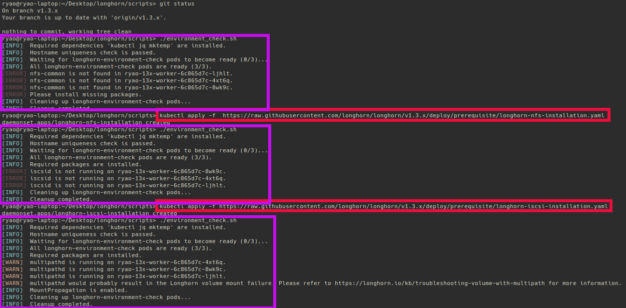 [BUG] environment_check.sh does not handle differnt kernel versions in cluster correctly · Issue ...