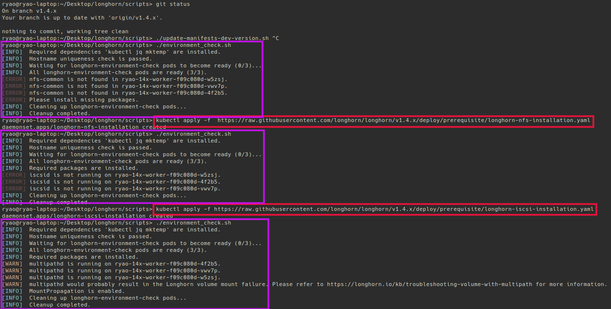 [BUG] environment_check.sh does not handle differnt kernel versions in cluster correctly · Issue ...