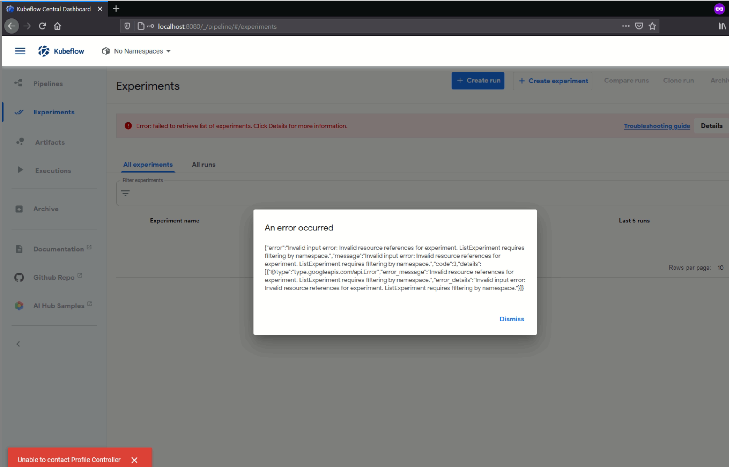 Cannot access the kubeflow dashboard · Issue #5429 · kubeflow/kubeflow · GitHub