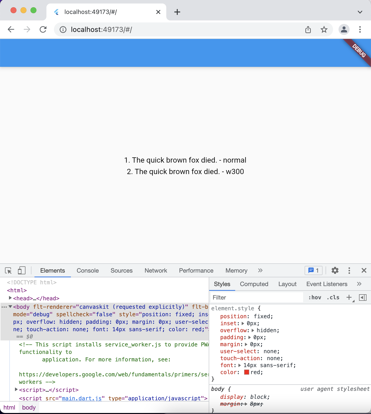 Font weight light (anything