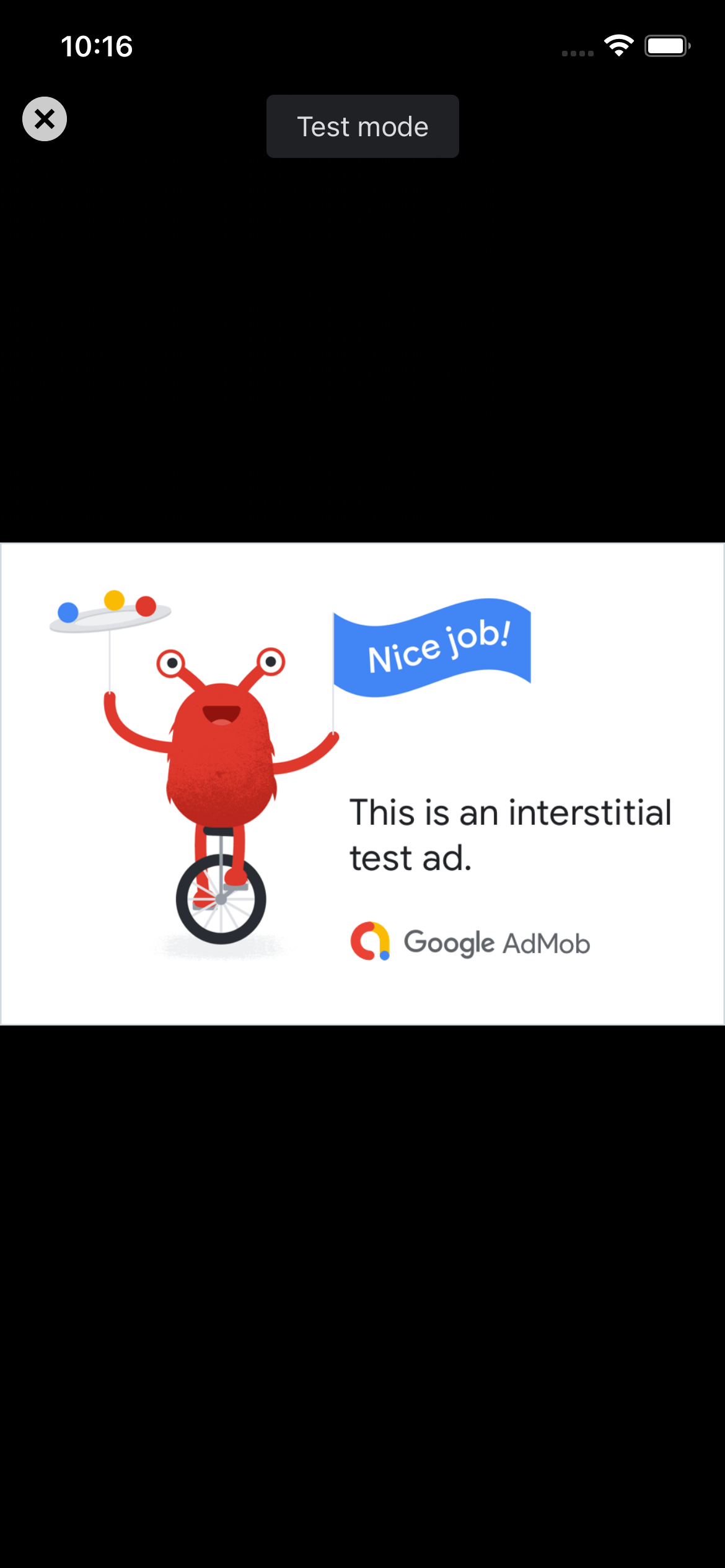 Ad close button is in SafeArea · Issue #611 · googleads/googleads-mobile-flutter · GitHub