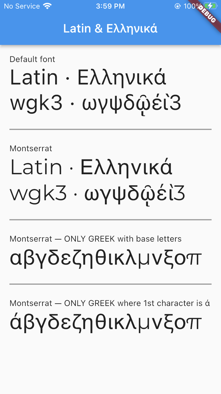 Fallback system font for Greek characters is not working · Issue #109516 · flutter/flutter · GitHub