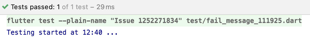 Improve `expect` failure messages · Issue #111925 · flutter/flutter · GitHub