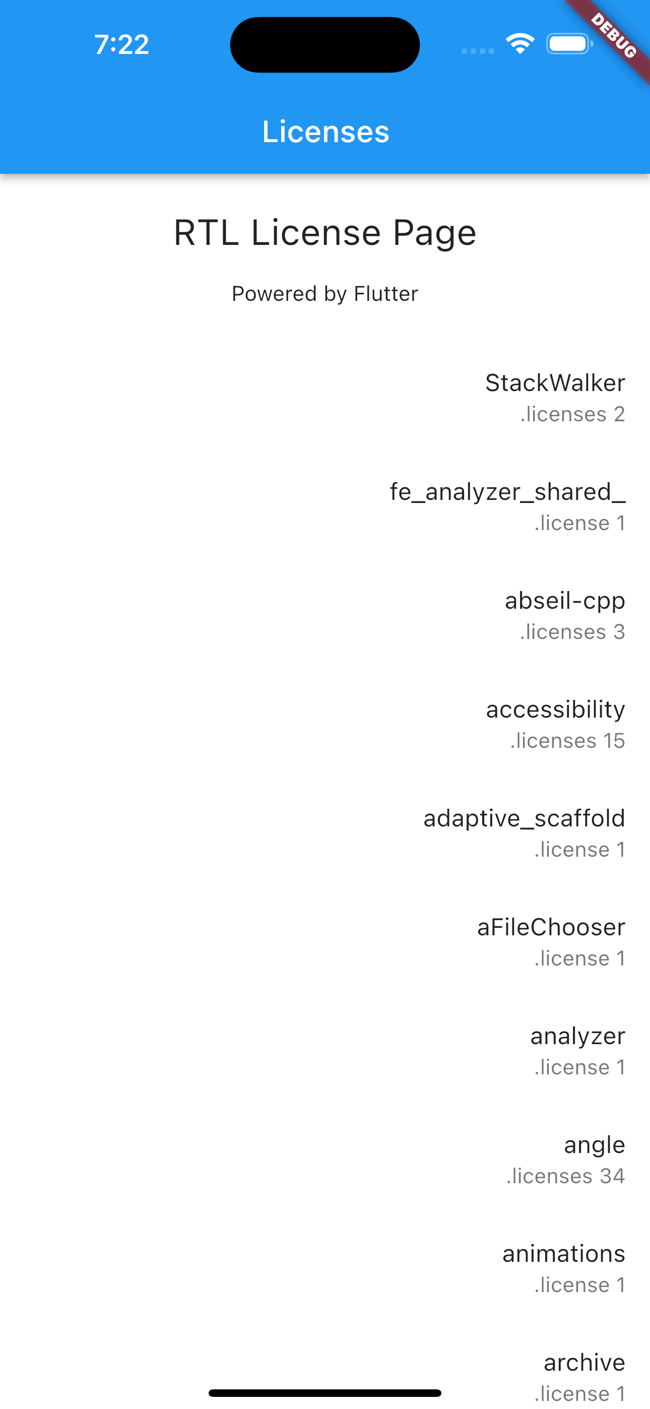License list position has bug in RTL lateral LicensePage · Issue #113916 · flutter/flutter · GitHub