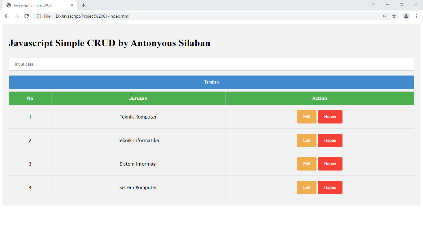 GitHub - AntonyousSilaban/Javascript-Simple-Crud