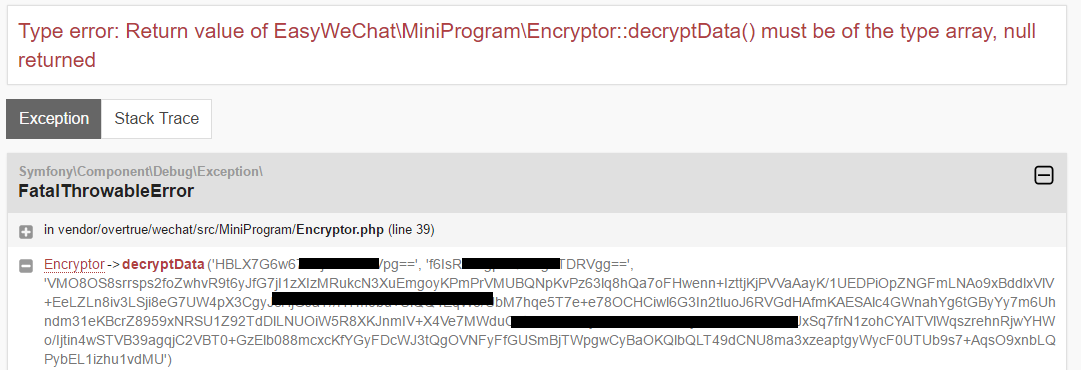 decryptData 解密出错 · Issue #1080 · w7corp/easywechat · GitHub