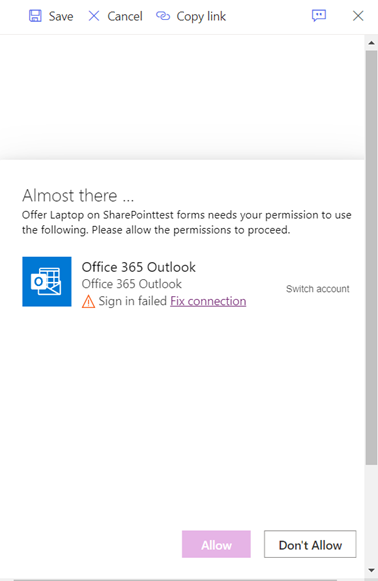 Users receive pop-up asking for permission when launching Power Apps ...