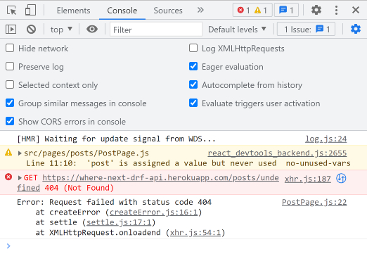 Bug Unable To See Information About A Post In The Console · Issue 32 · Chris Townsendwhere