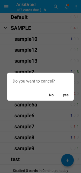 [Bug] The "yes" and "No" actions in the "Empty cards" alert dialog appear to be switched with ...