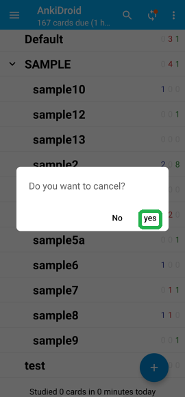 [Bug] The "yes" and "No" actions in the "Empty cards" alert dialog ...