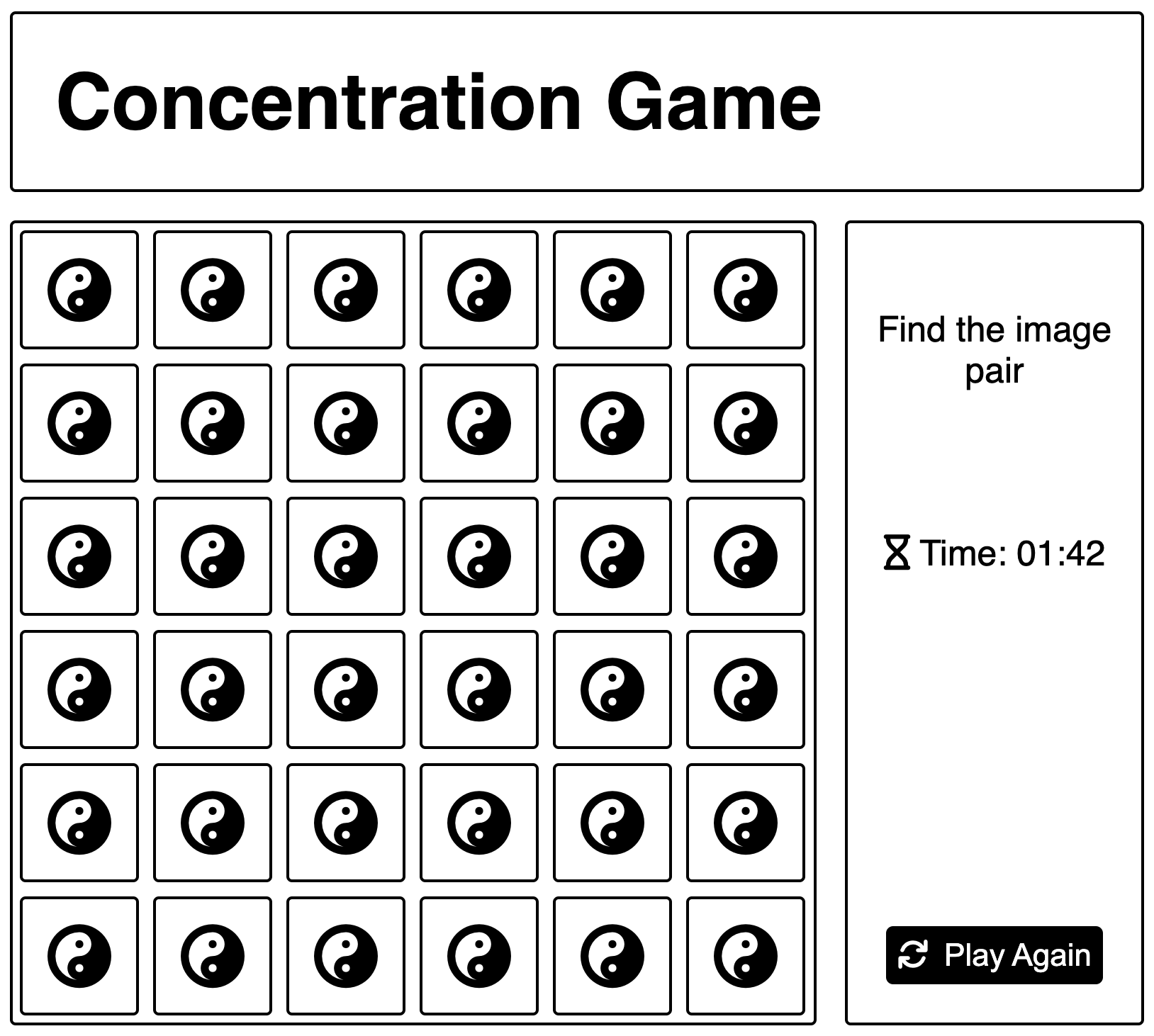 GitHub - CPTien/Concentration-Game