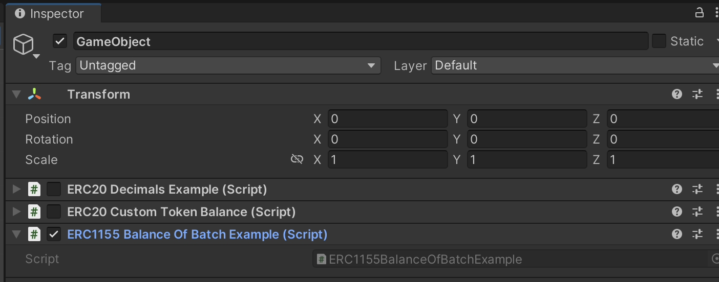 ERC1155BalanceOfBatchExample not working correctly · Issue #496 · ChainSafe/web3.unity · GitHub
