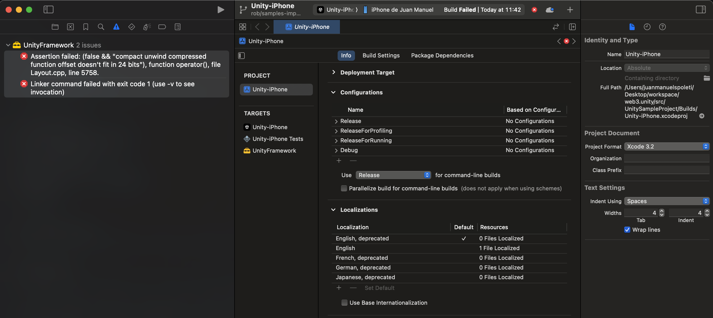 Ios Build Not Working In Xcode · Issue 686 · Chainsafeweb3unity · Github