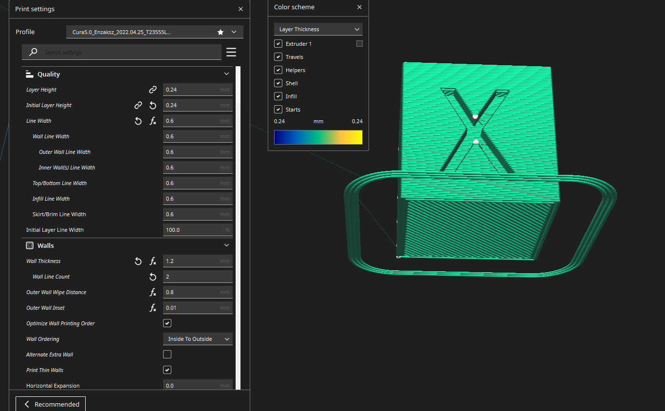 Cura 50 Beta1 Intial And Second Layer Thickness Messed Up In Gcode