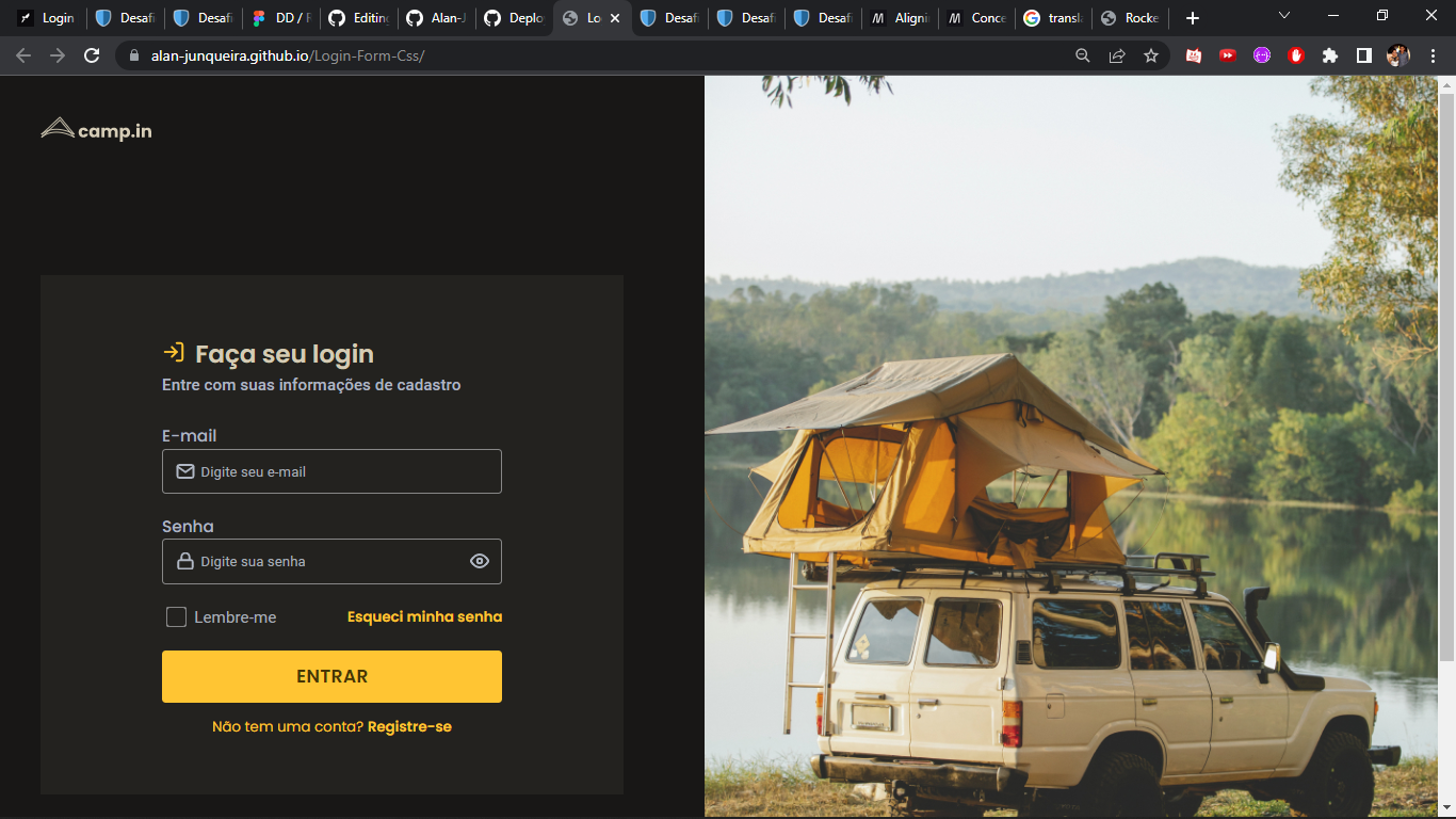 GitHub - alanjunqueira/Login-Form-Css: Desafio de formulário de login da RocketSeat