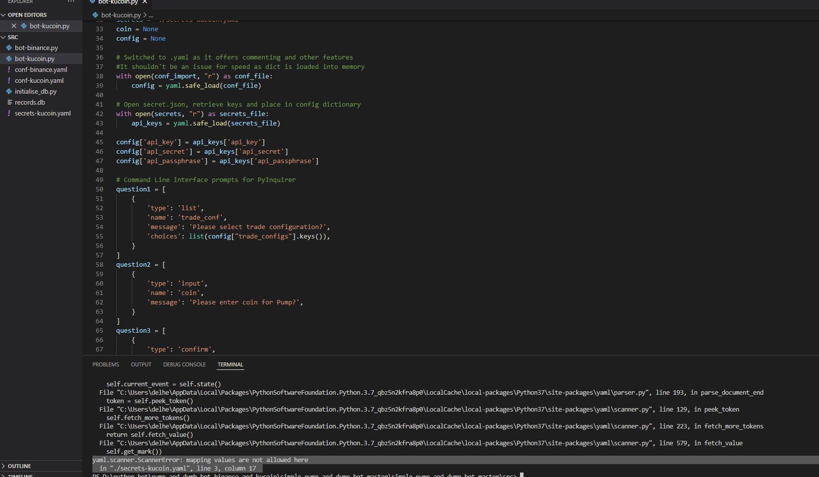 yaml file error · Issue #60 · abayomi185/simple-pump-and-dump-bot · GitHub