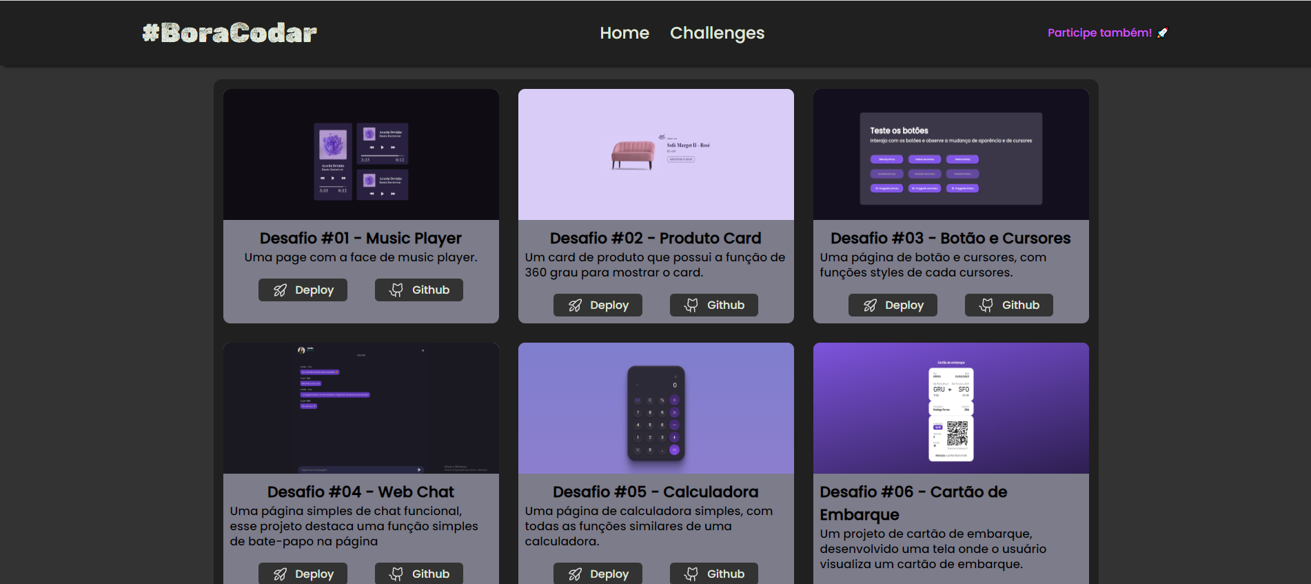 GitHub - claytonfortunato/BoraCodar-Challenger