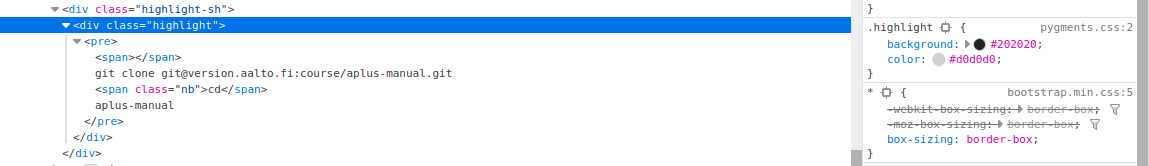 Highlight.js background color and color CSS properties are owewitten by bootstrap · Issue #87 ...
