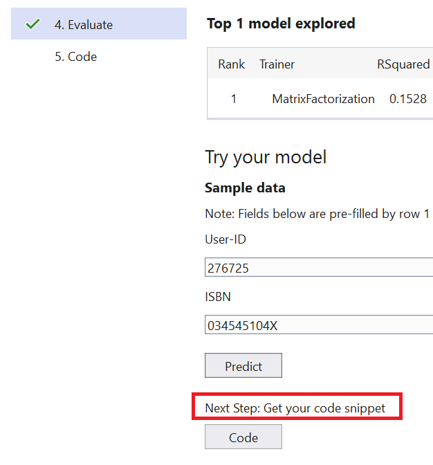 Capitalization in Evaluate "Next step" · Issue #440 · dotnet/machinelearning-modelbuilder · GitHub