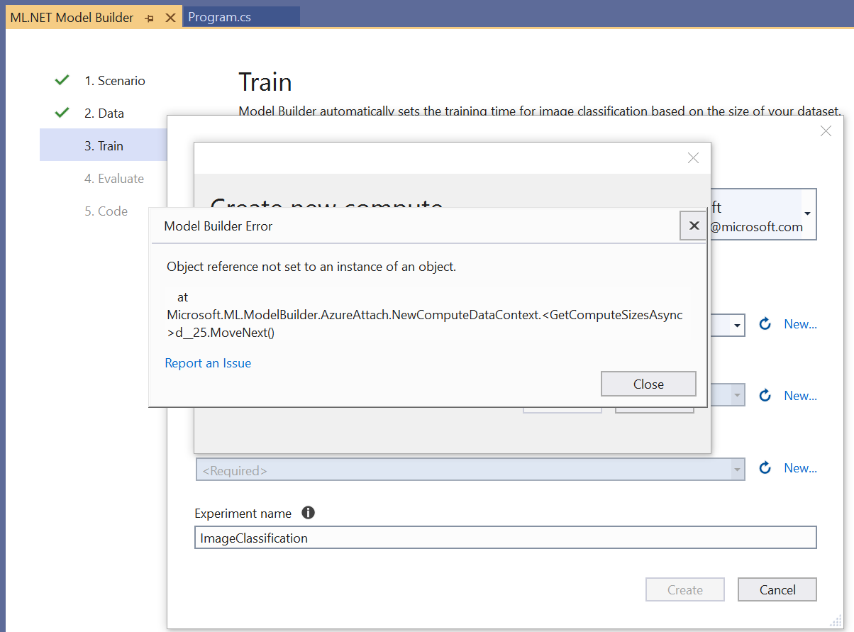 Get error if try to create compute before selecting subscription / workspace · Issue #487 ...
