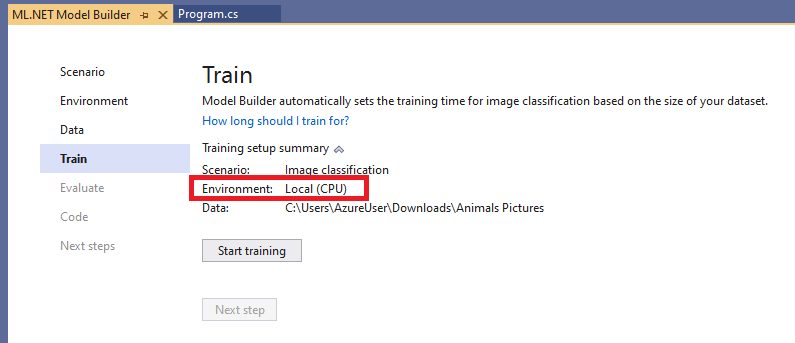 Training summary does not match training environment selection · Issue ...