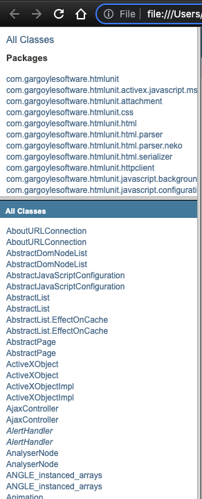 2 56 0 Api Doc Lists Each Class Twice · Issue 435 · Htmlunit Htmlunit · Github