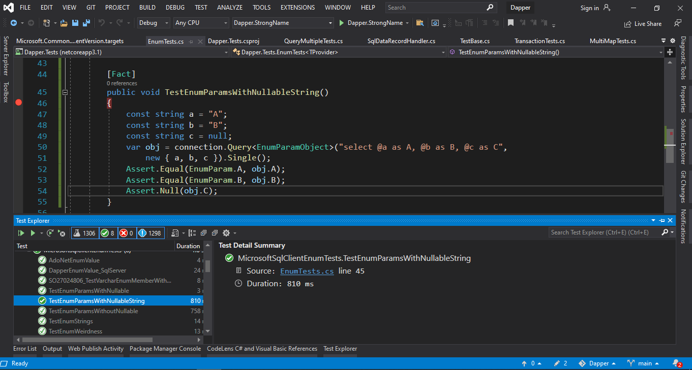 Text column cannot be mapped to nullable enum · Issue #1653 · DapperLib/Dapper · GitHub