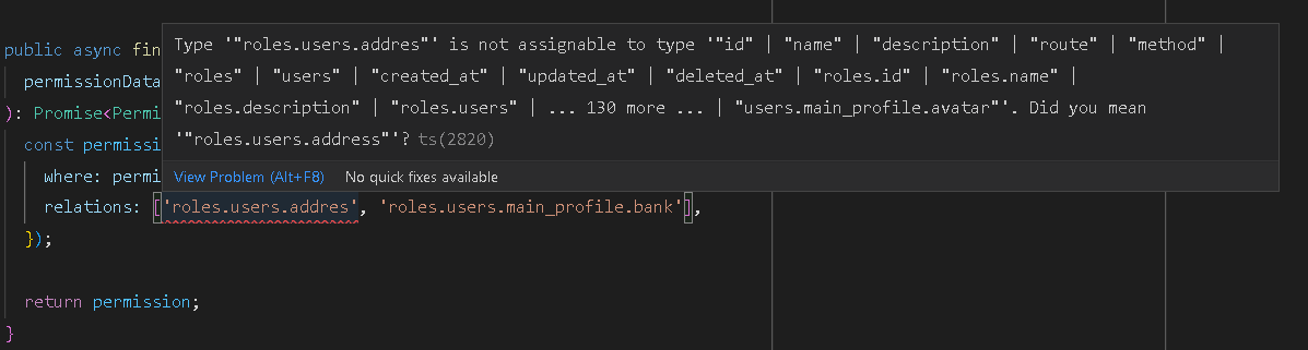 Typing FindOptionsRelations to improve the user experience · Issue #9995 · typeorm/typeorm · GitHub