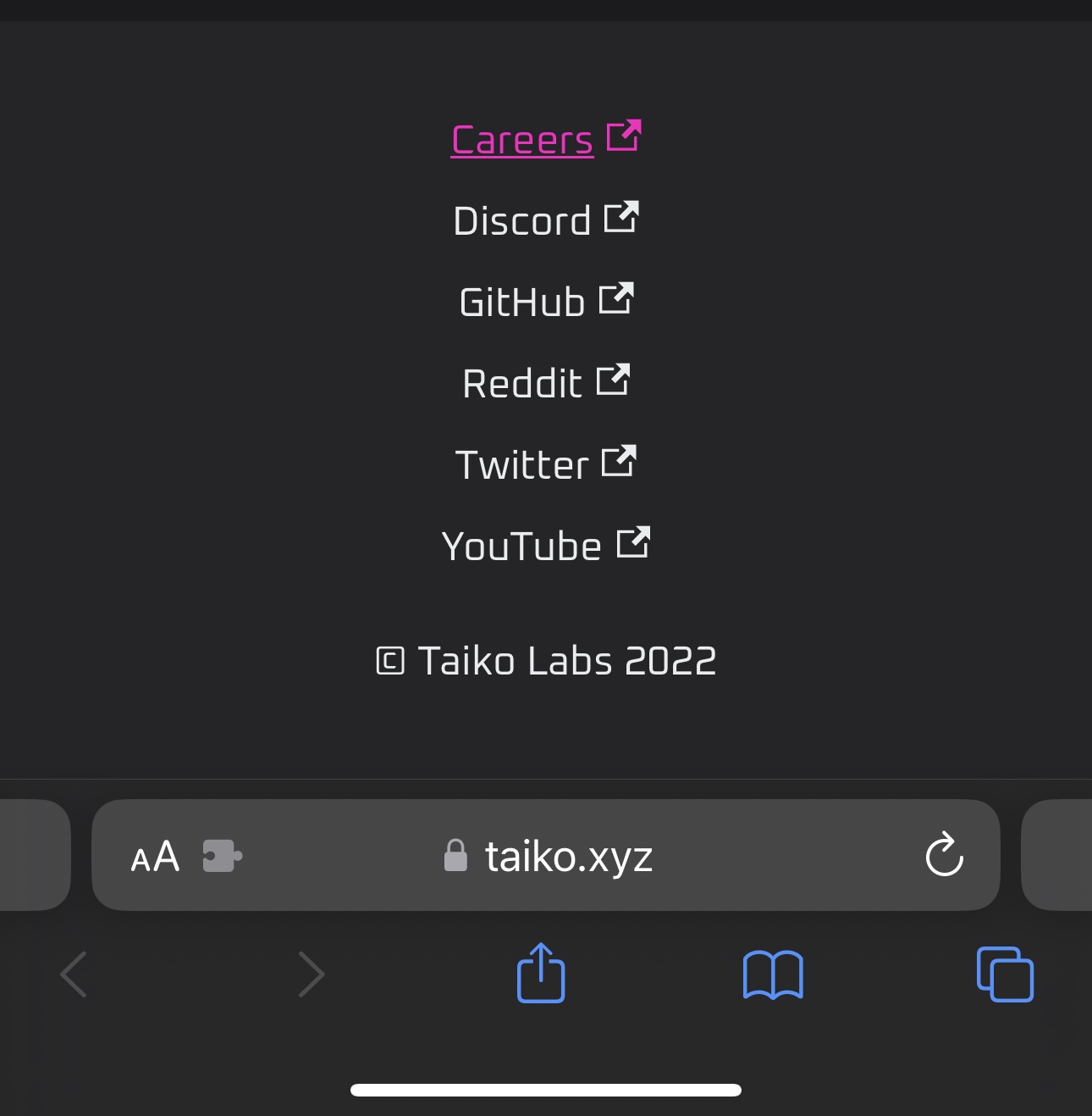 Update Layout of Links at Bottom of Page (Mobile) · Issue #349 · taikoxyz/taiko-mono · GitHub