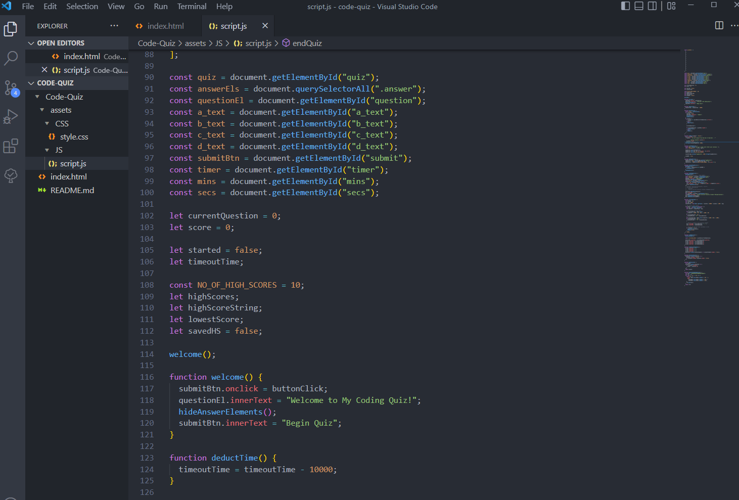 GitHub - NTParker/Code-Quiz