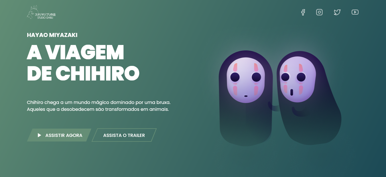 GitHub - isabelafagundes/a-viagem-de-chihiro-com-FLUTTER: Landing page responsiva feita em ...