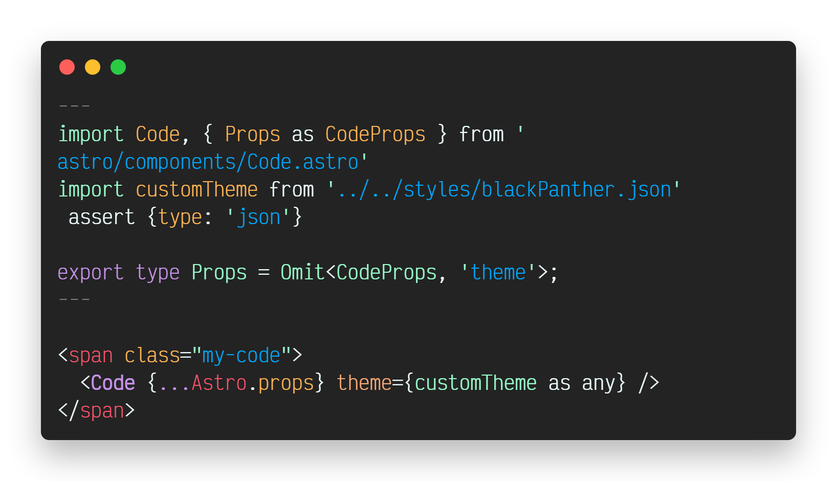 Astro component is not able to use a custom theme anymore · Issue #5902 · withastro/astro · GitHub