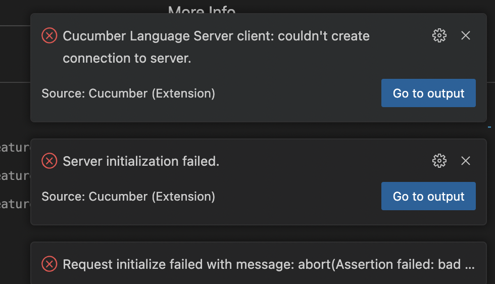 Cucumber.io doesn't work properly on VS Code v1.78.2 · Issue #182586 · microsoft/vscode · GitHub