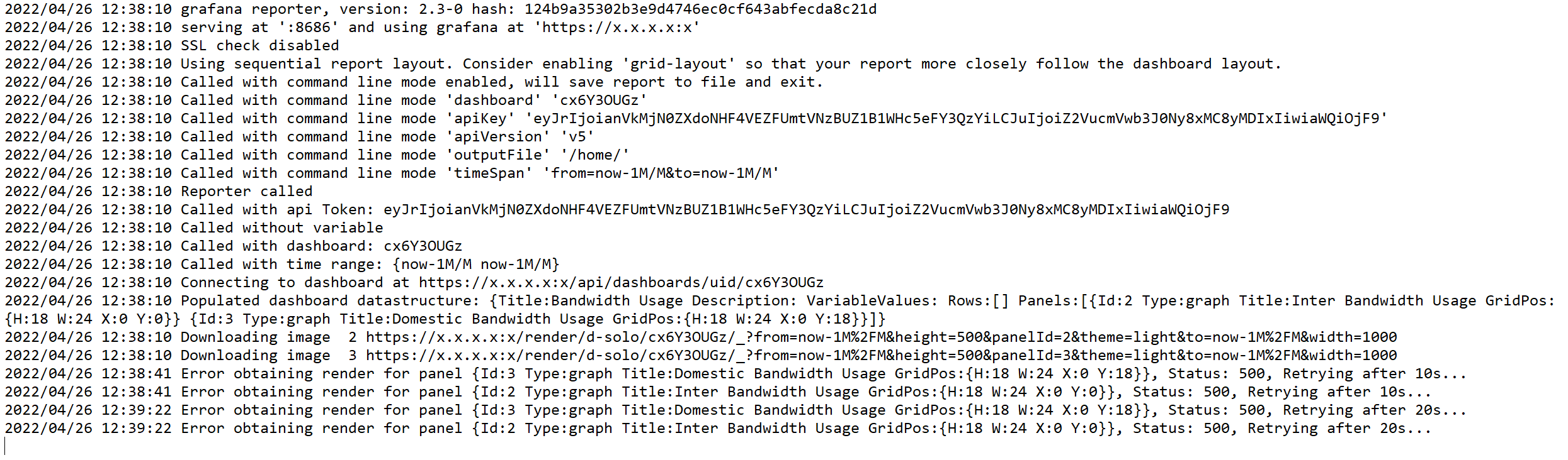 Grafana Reporter Error Rendering Pngs In Parralel For Dash · Issue 48237 · Grafanagrafana · Github 