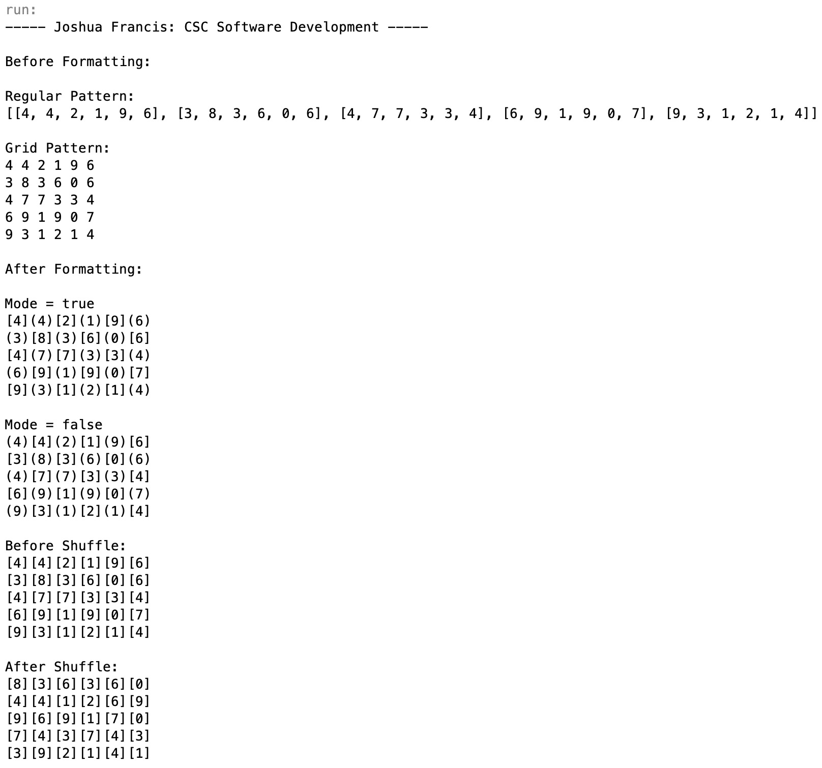 GitHub - joshmfrancis/Array-Row-and-Column-Switcher: For CSC 145