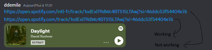 Copying spotify links from spotify not working · Issue #1785 ...