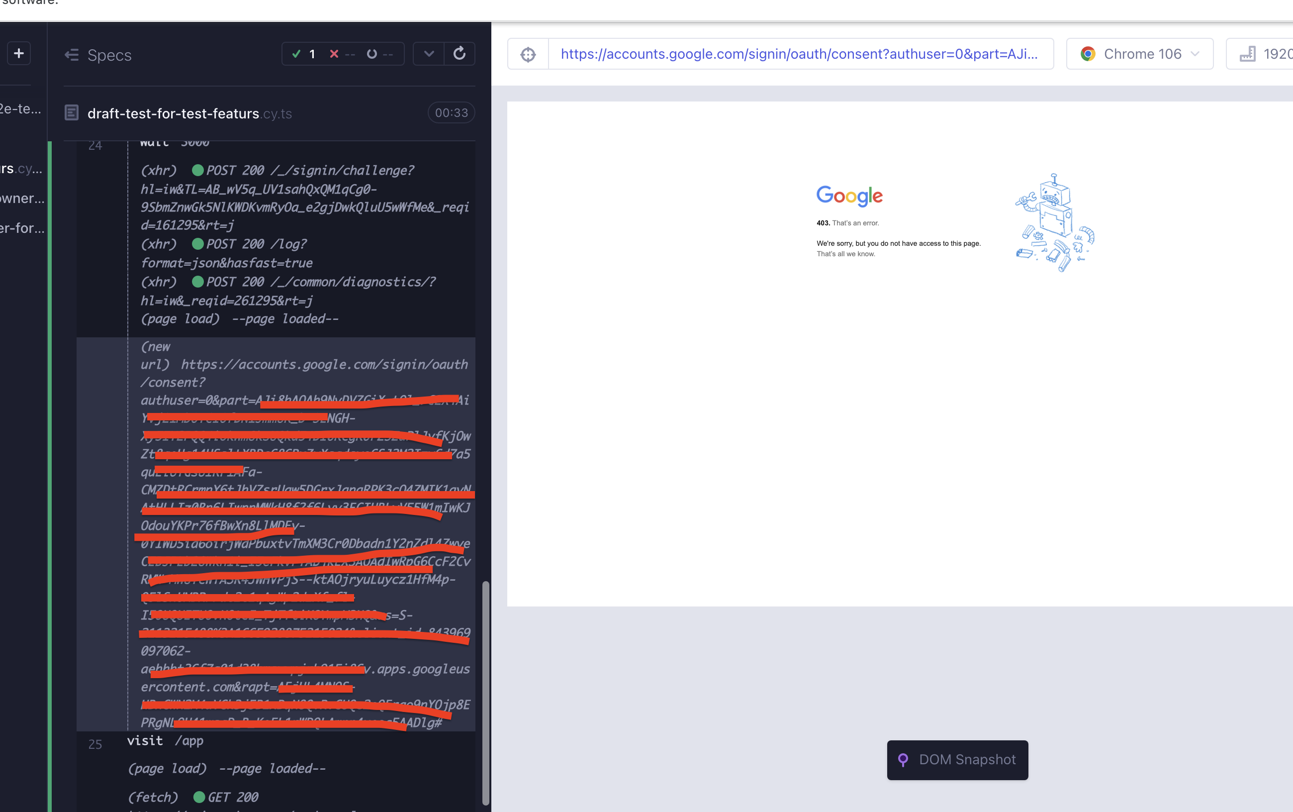 Connecting by Google connect return 403 error · Issue #24271 · cypress-io/cypress · GitHub