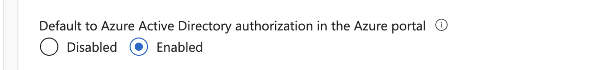 `azurerm Storage Account` Support For Defaulting To Azure Ad Authorization In The Azure Portal