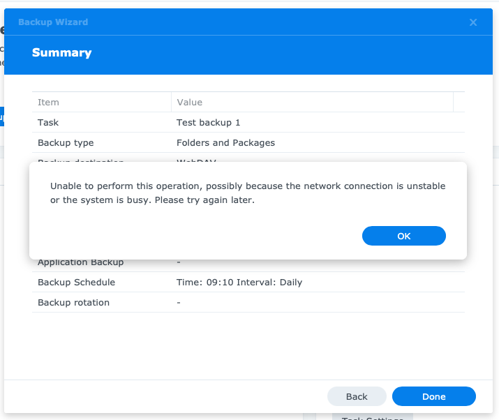 Unable to create new backups on Synology NAS via WebDAV · Issue #870 · meganz/MEGAcmd · GitHub