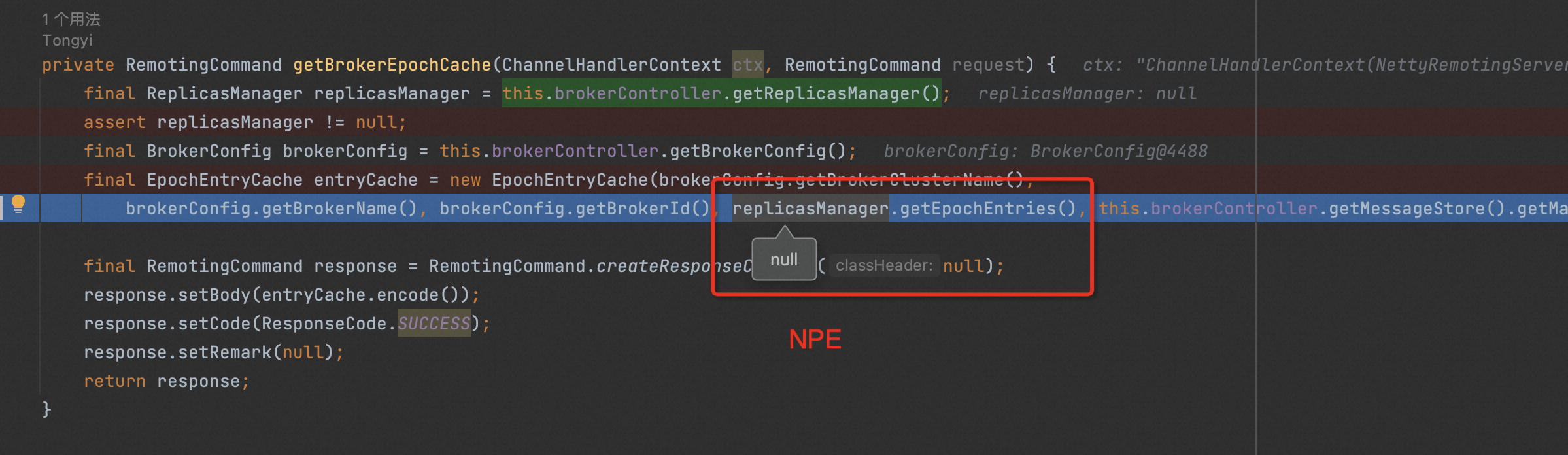 [Bug] GetBrokerEpochSubCommand NPE · Issue #7400 · apache/rocketmq · GitHub