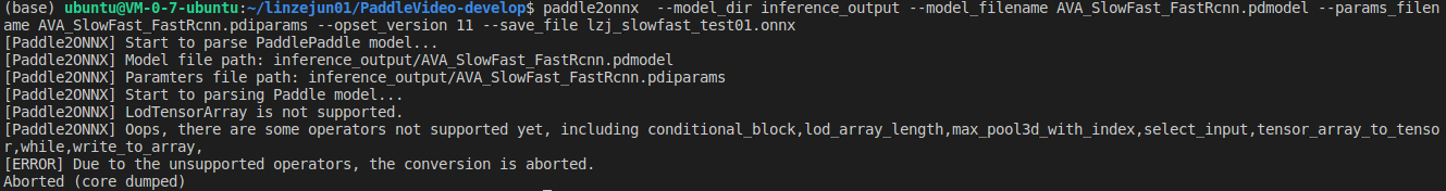AVA的slowfast没法转onnx(时空动作检测模型) · Issue #923 · PaddlePaddle/Paddle2ONNX · GitHub