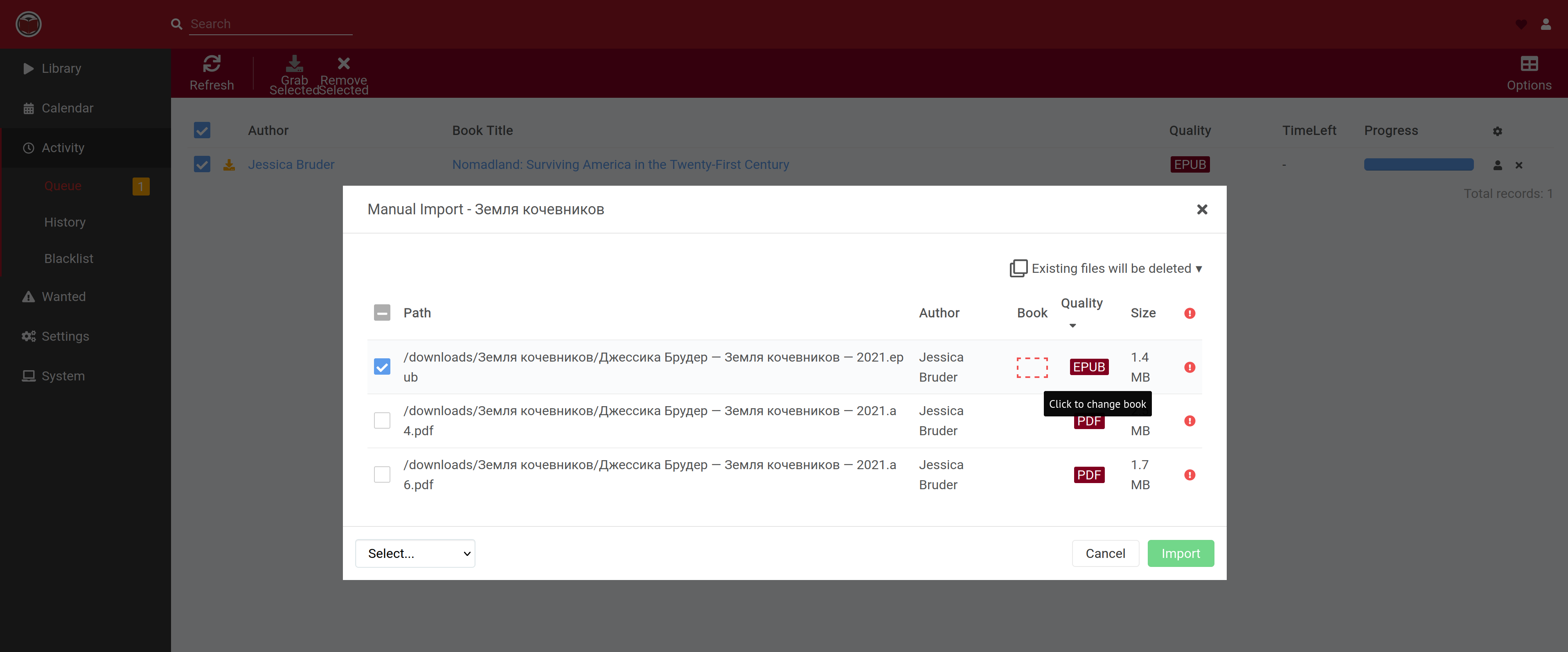 [BUG]: Manual import fails · Issue #1238 · Readarr/Readarr · GitHub