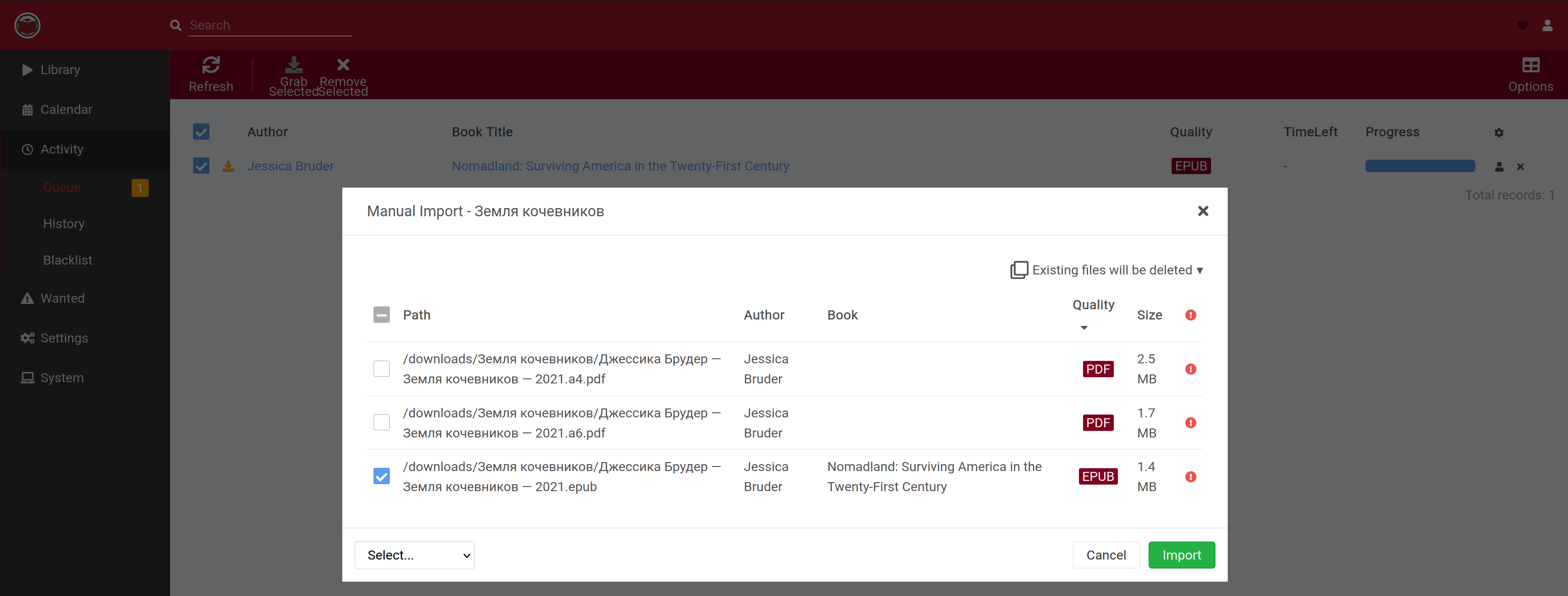 [BUG]: Manual import fails · Issue #1238 · Readarr/Readarr · GitHub