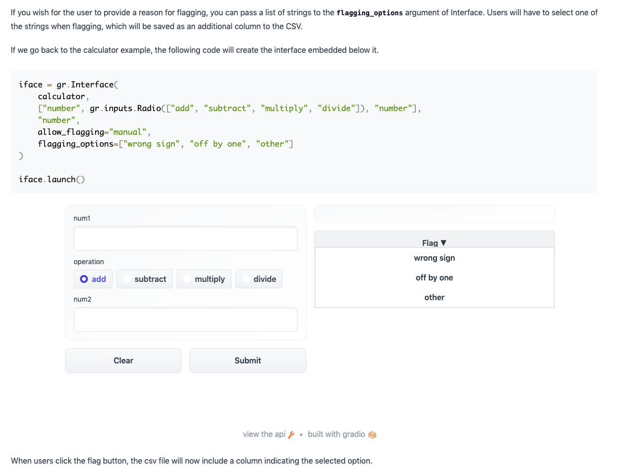 Flagging UX redesign · Issue #1496 · gradio-app/gradio · GitHub