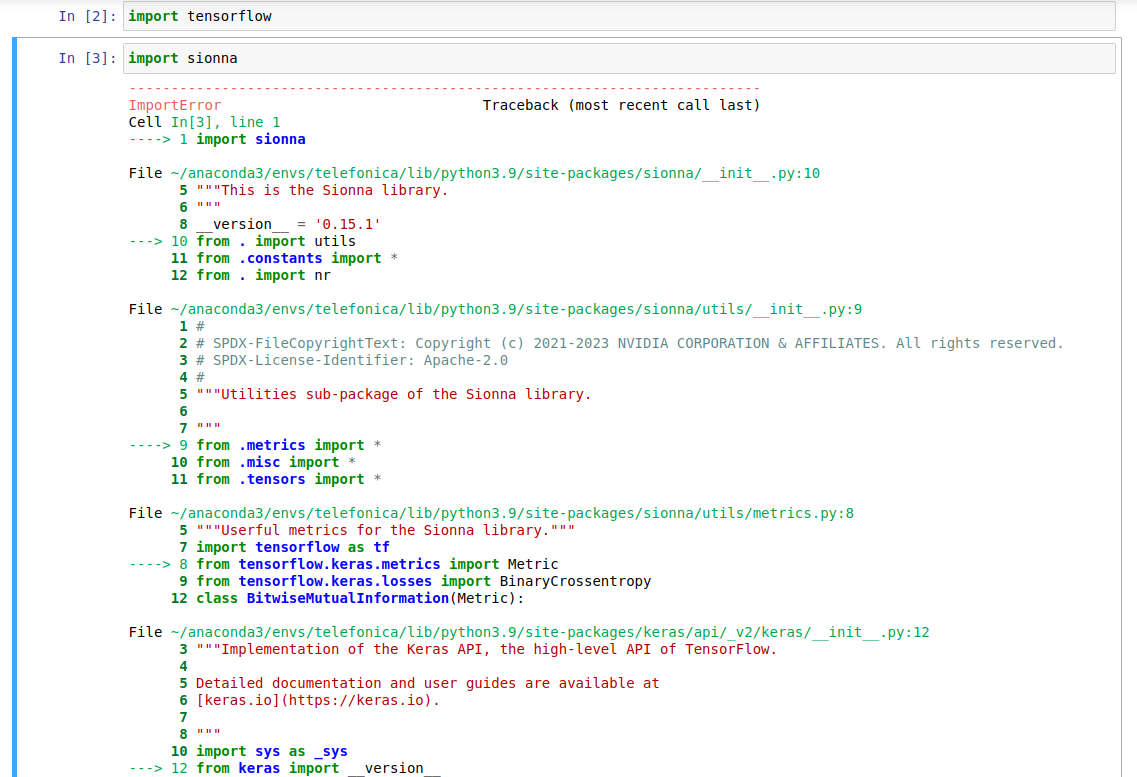 Importing sionna · NVlabs sionna · Discussion #212 · GitHub